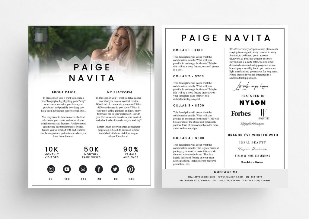 How to Create an Influencer Media Kit in 10 Steps (+Templates) - trendHERO